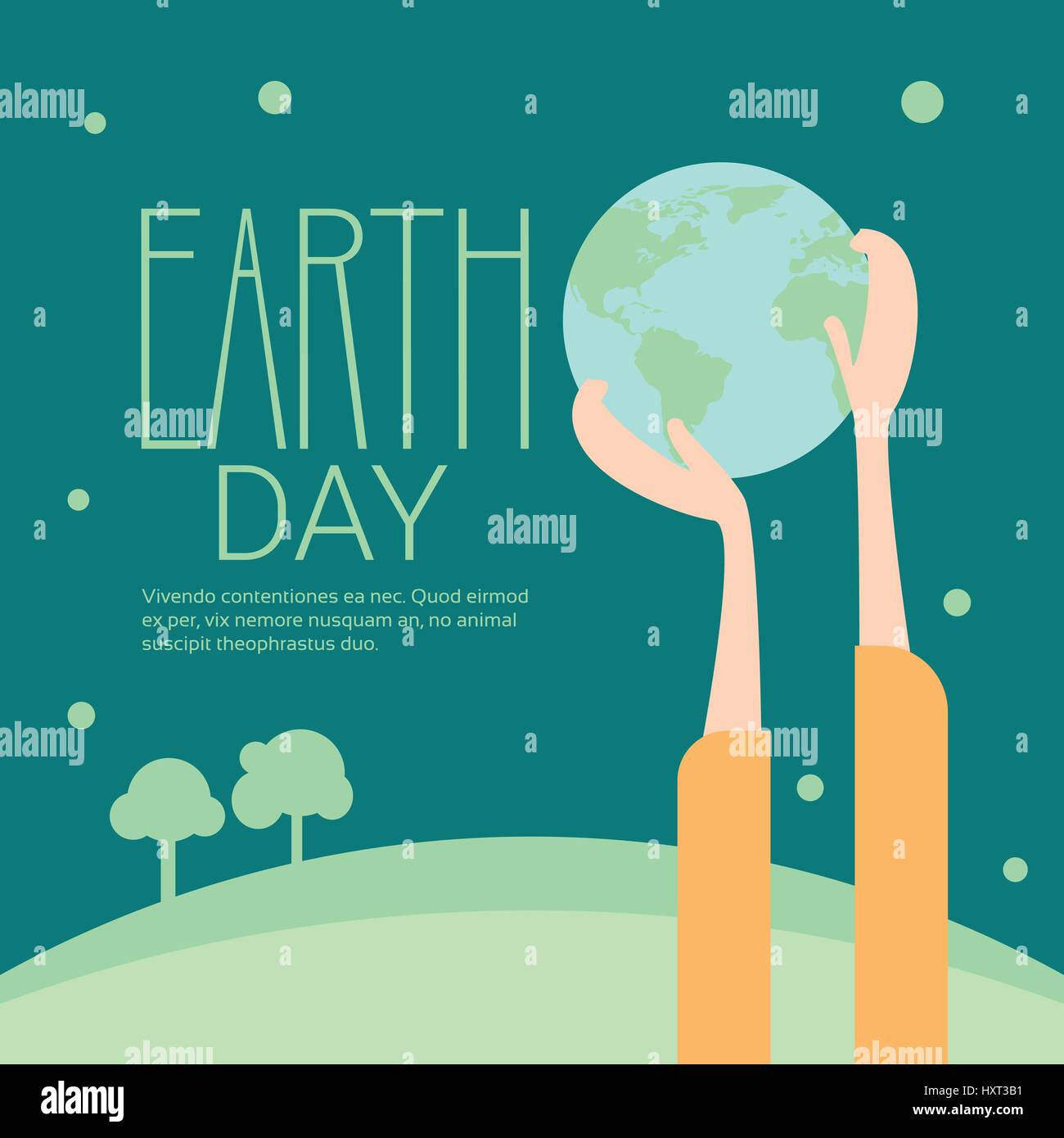 Hand Hold Globe Earth Day Global Ecological World Protection Holiday ...