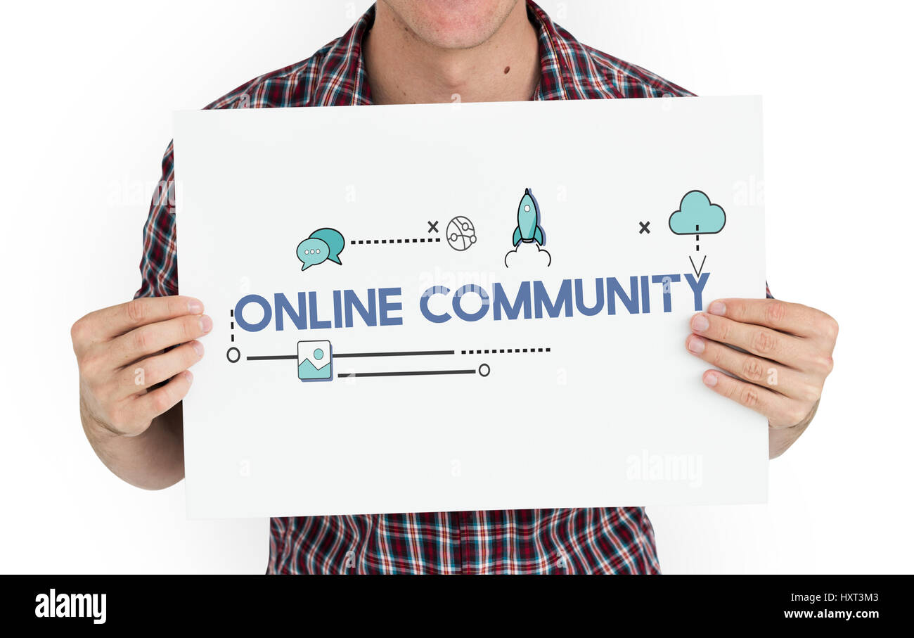 Digital Community Interaction Online Communication Stay Connected ...