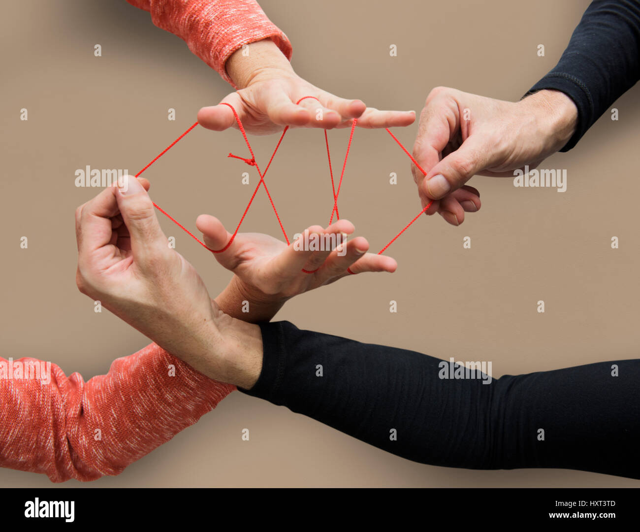 Hands Playing String Game Creativity Stock Photo - Alamy