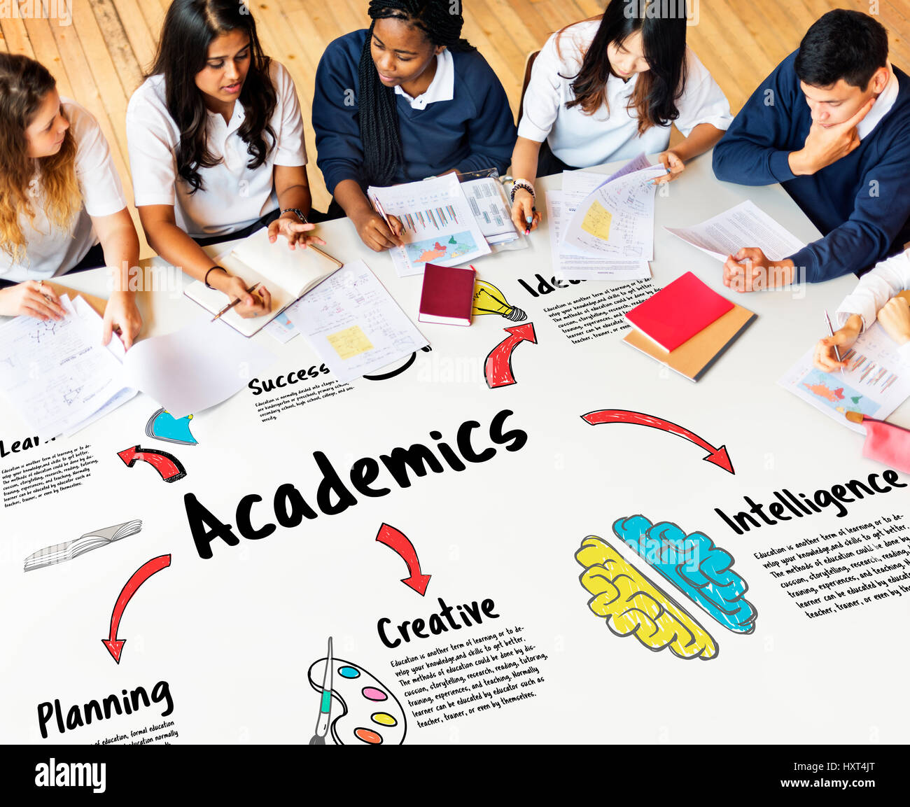 Learning School Education Diagram Concept Stock Photo - Alamy