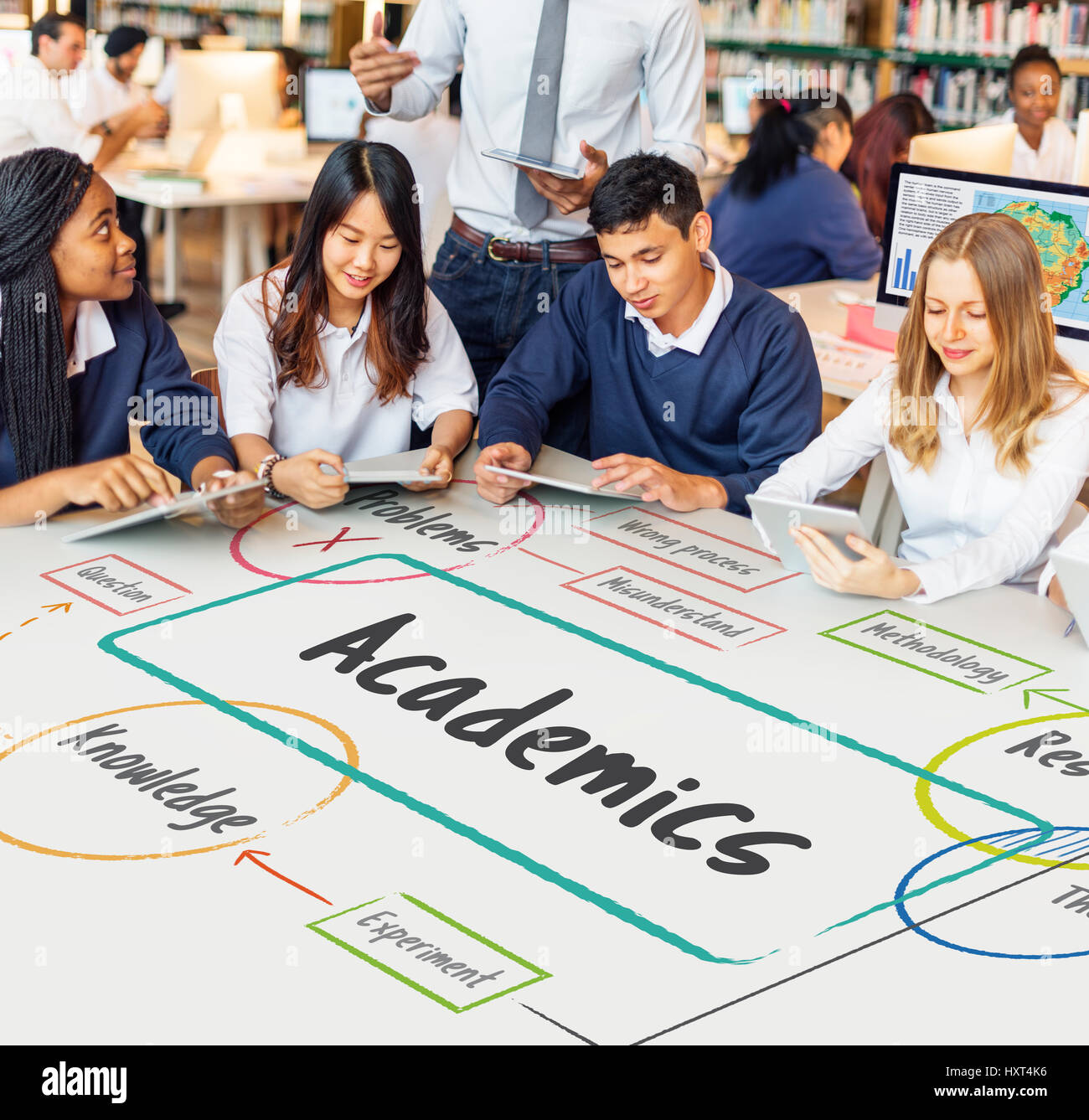 School education study process diagram Stock Photo - Alamy