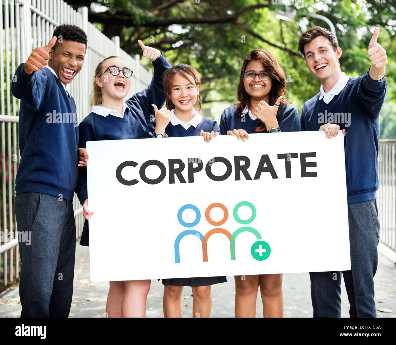 Community Cooperation Corporate People Graphic Word Stock Photo - Alamy