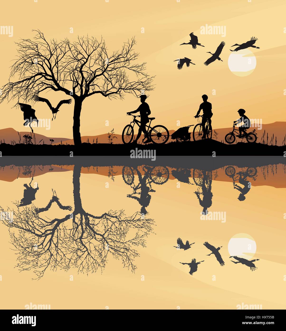 Child bike vector vectors Stock Vector Images - Alamy