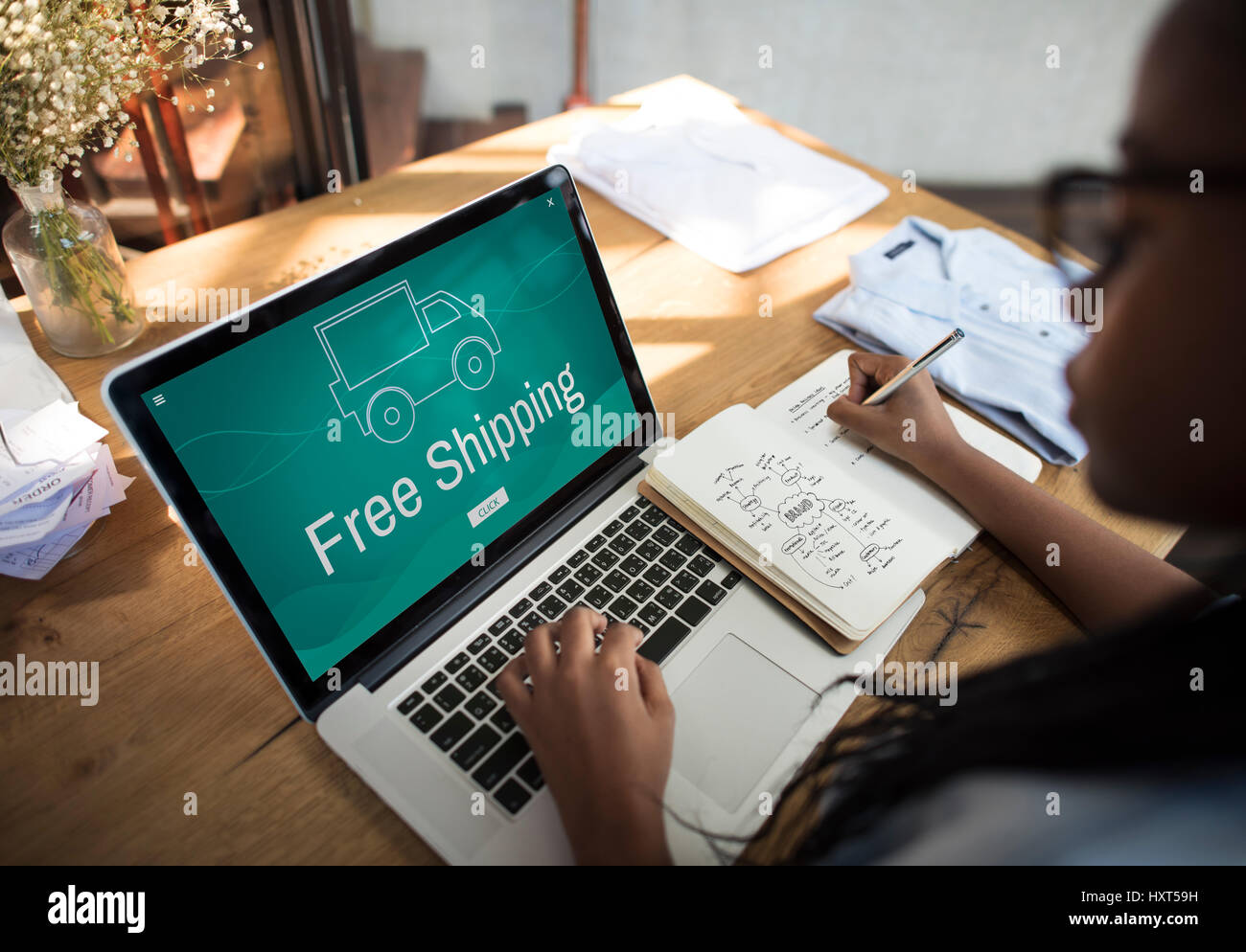 Cargo Express Delivery Free Shipping Stock Photo - Alamy