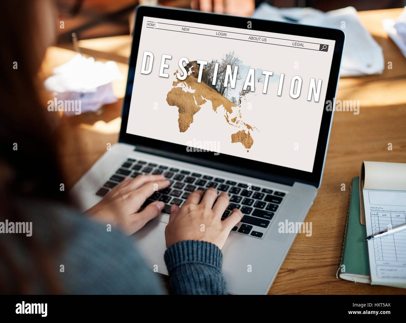 Journey Travel Destination Navigation Graphic Word Stock Photo - Alamy