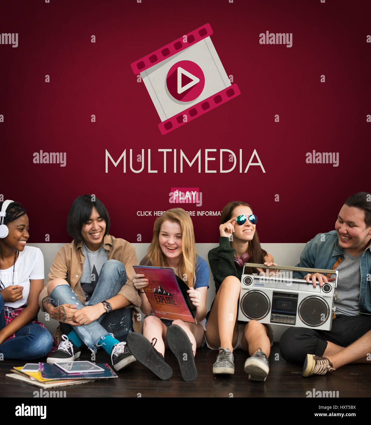 Multimedia Video Audio Service Concept Stock Photo - Alamy