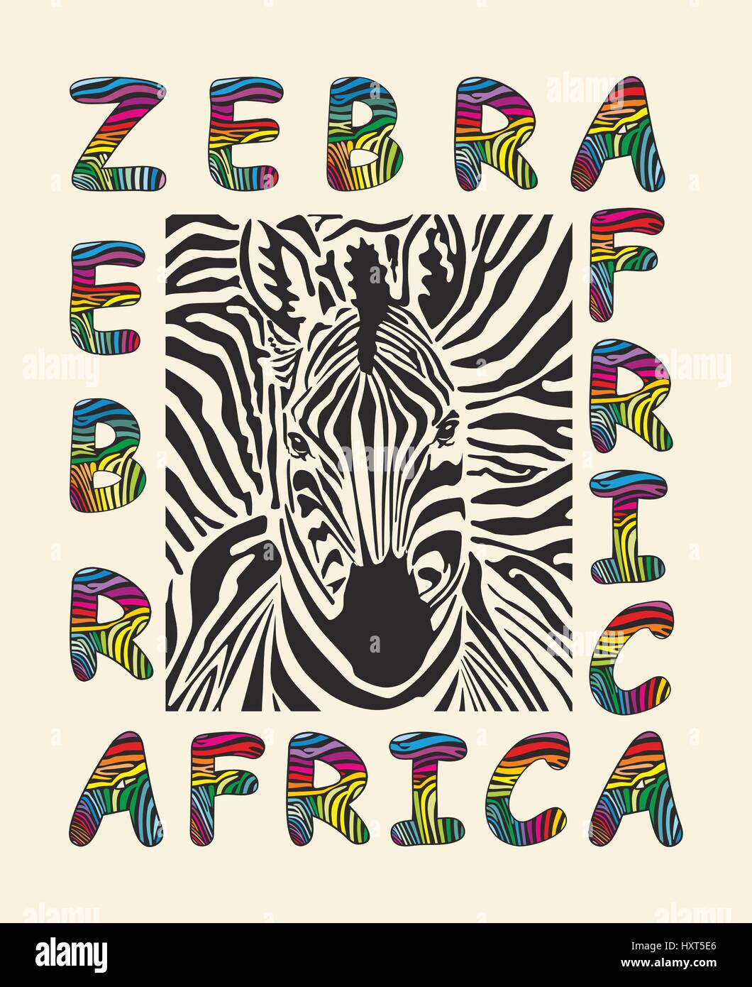 Zebra skin stripes background Stock Vector Images - Alamy