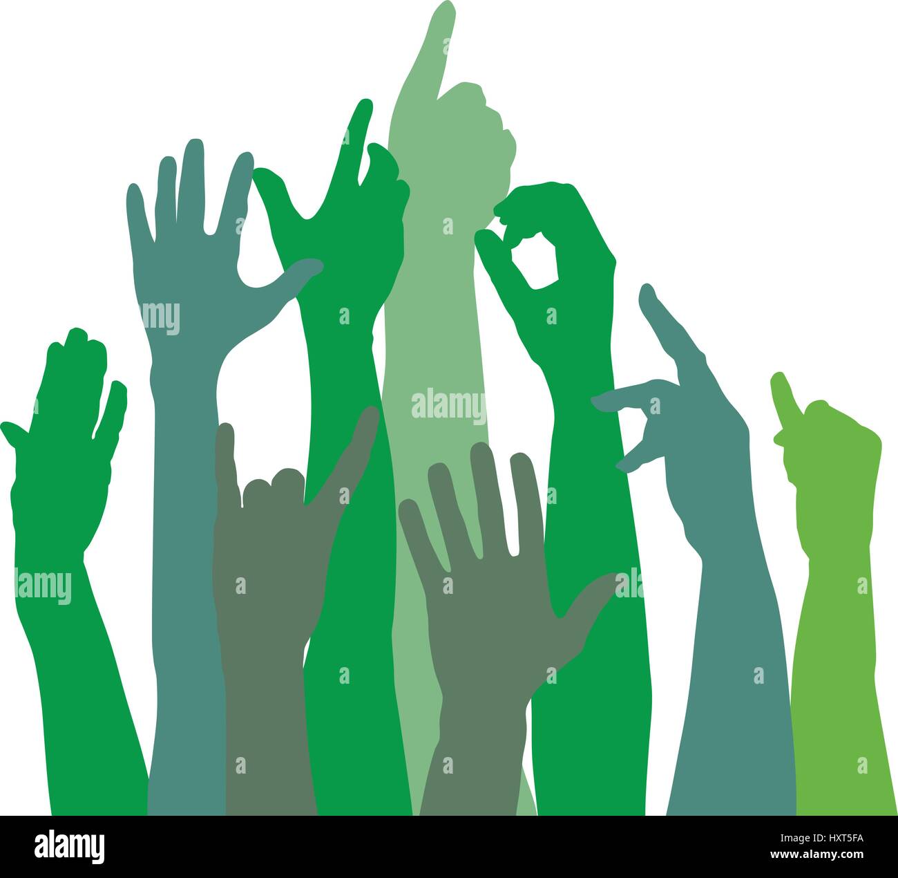 Celebration hands Stock Vector Images - Alamy