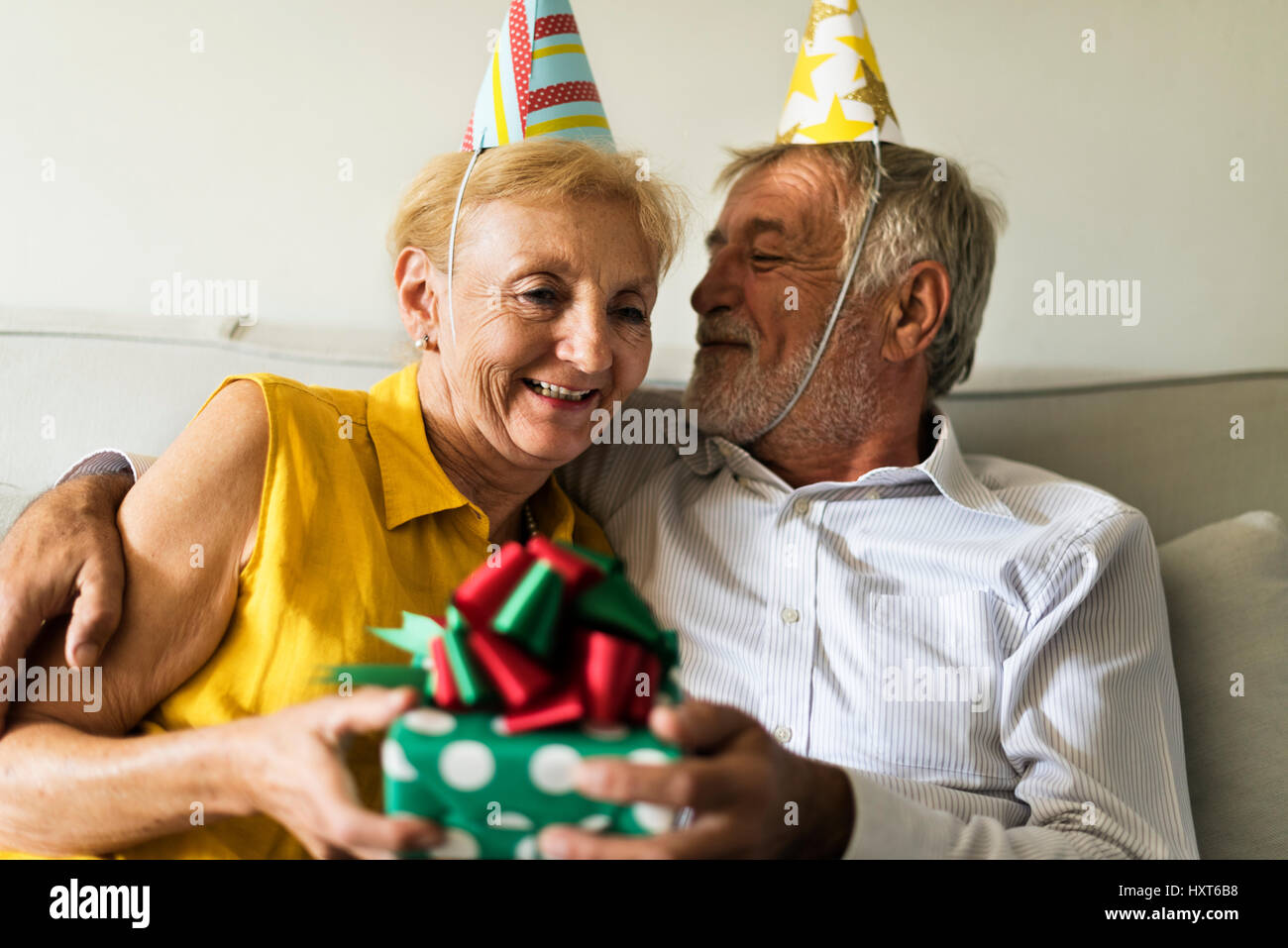 Senior Life Celebration Birthday Present Stock Photo - Alamy