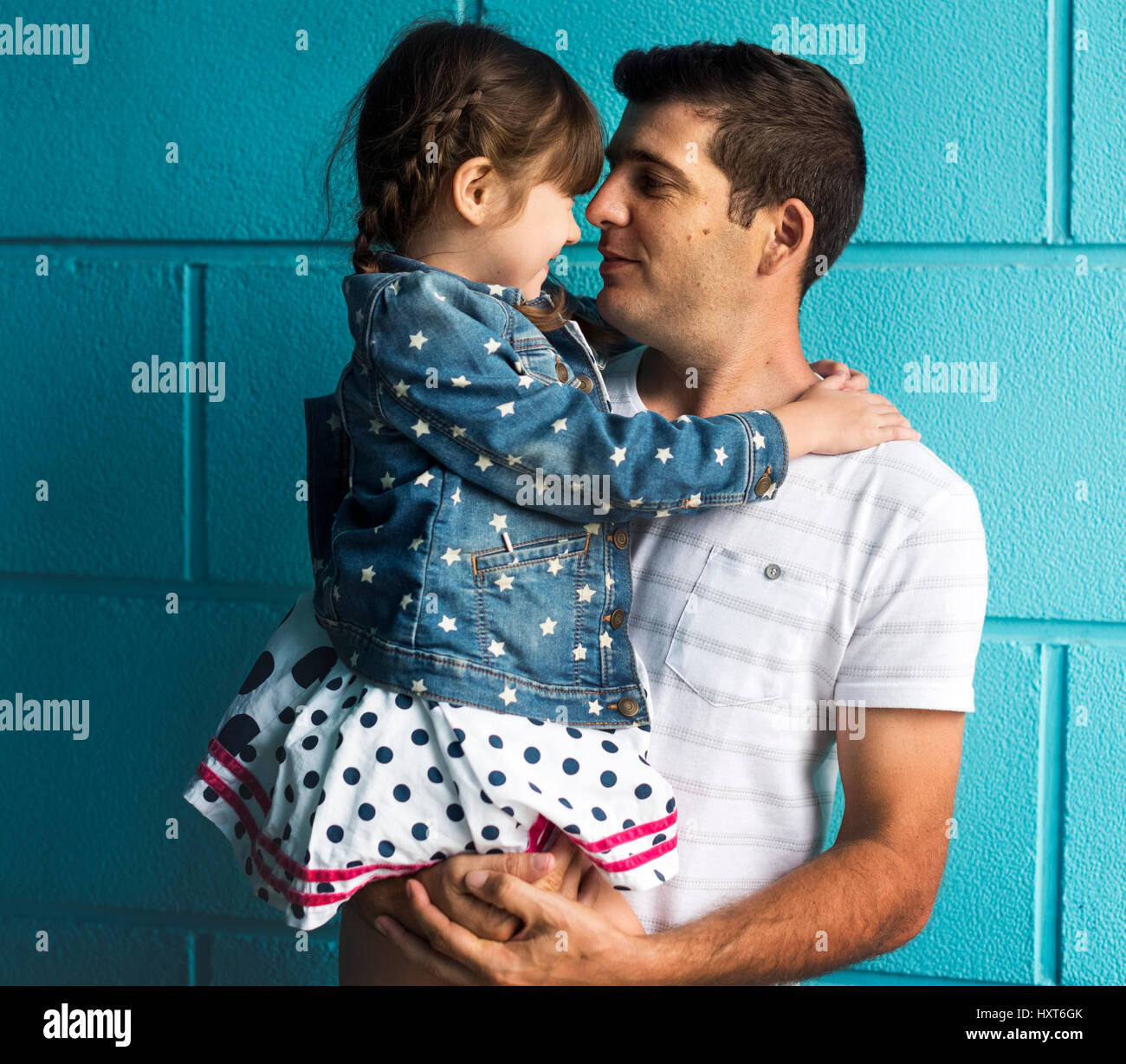 Family Father Daughter Carrying Love Togetherness Stock Photo - Alamy