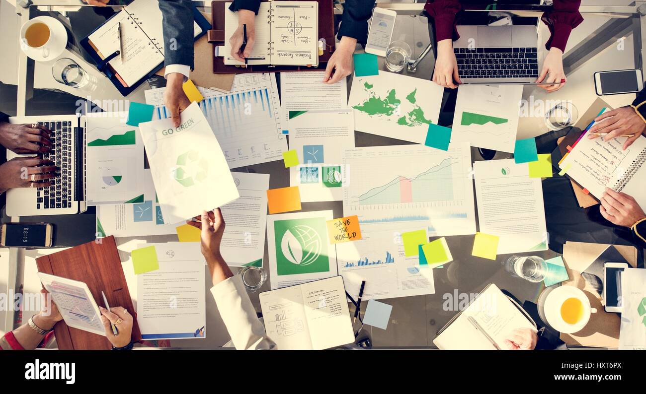 Diverse Business People Meeting Partnership Environment Stock Photo - Alamy
