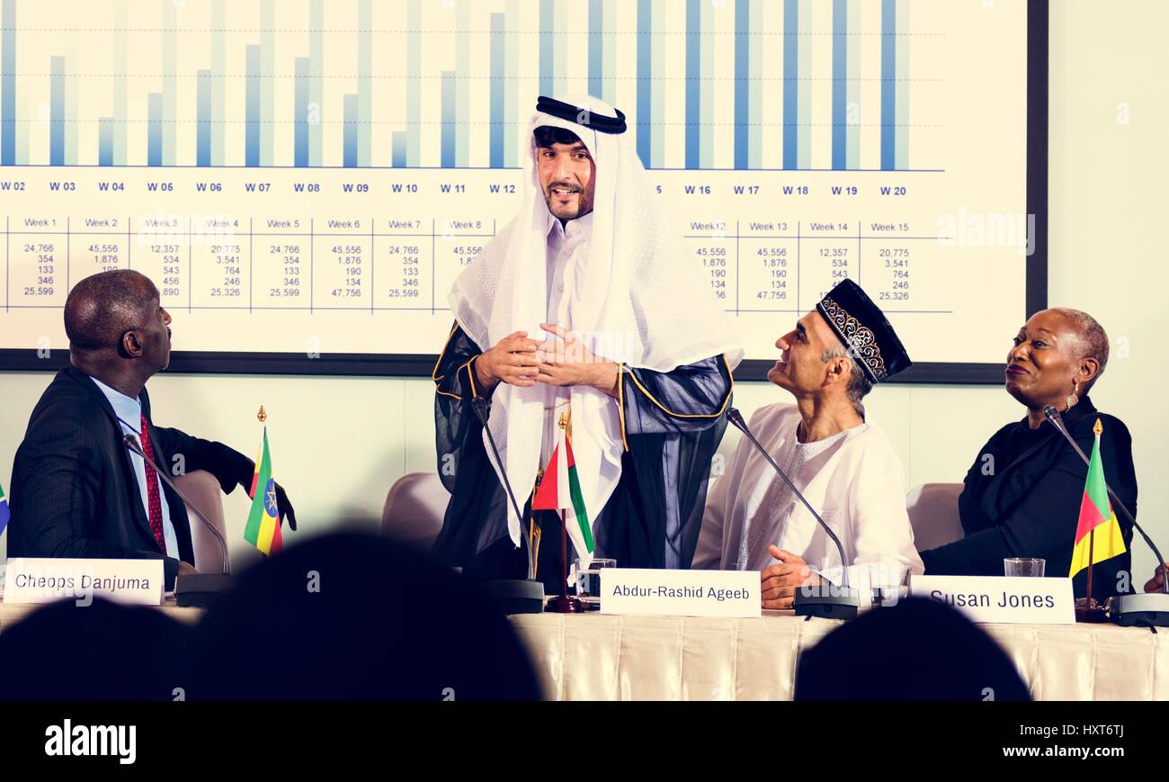Arabian Explaining Speaker Presentation Conference Partnership Stock ...