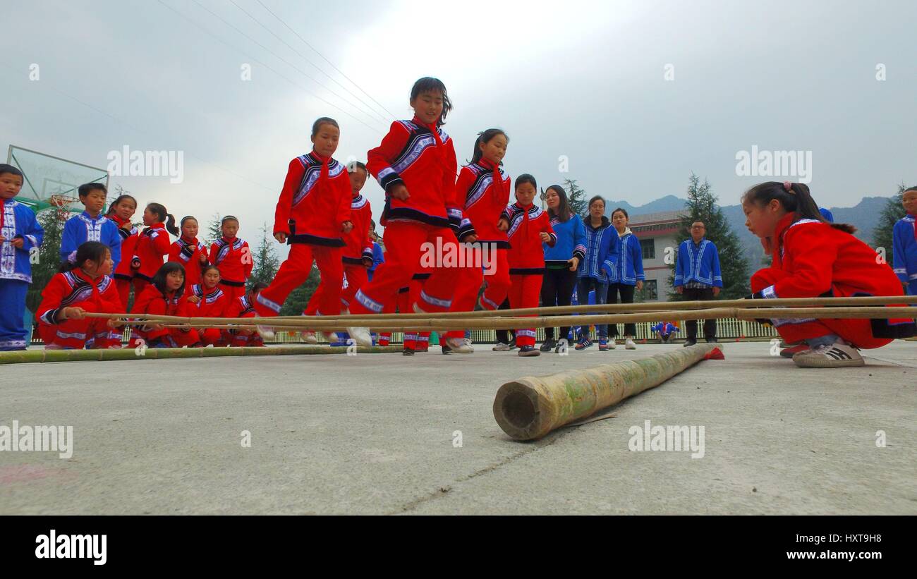 Hunan, China. 29th Mar, 2017. More than 400 students perform ...