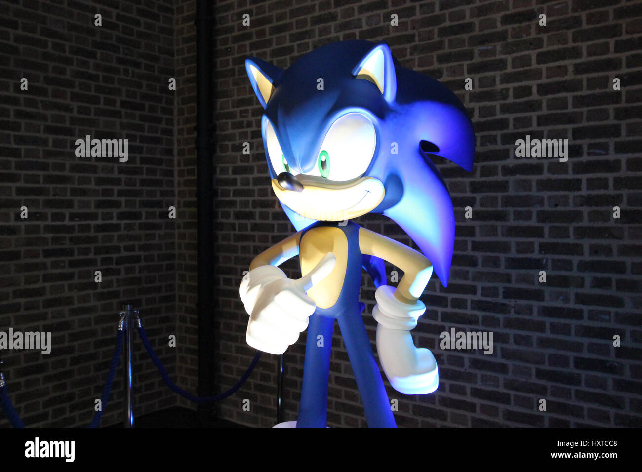 Gamers text out the latest technology at EGX Rezzed, London 2017 Stock ...