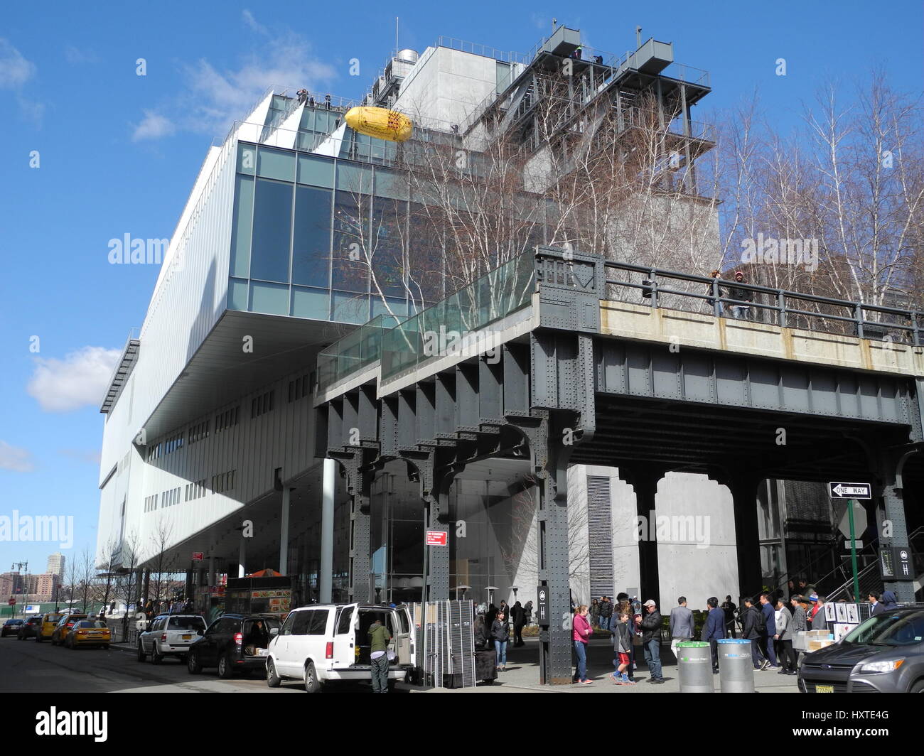Exterior view of the Whitney Museum of American Art in New York, USA ...