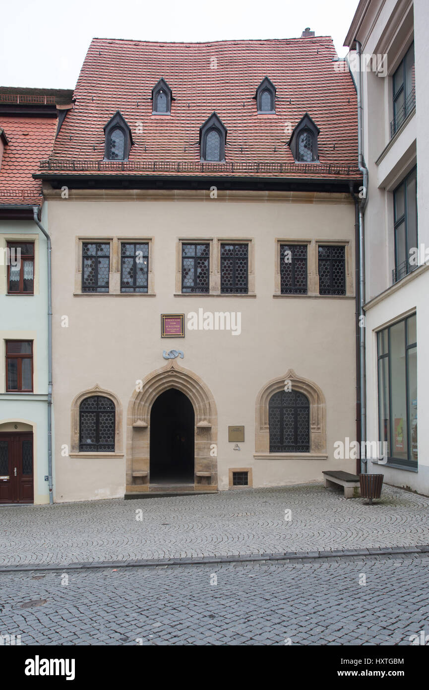 The museum 'Sterbehaus Luthers' (lit. Luther's last residence) in ...