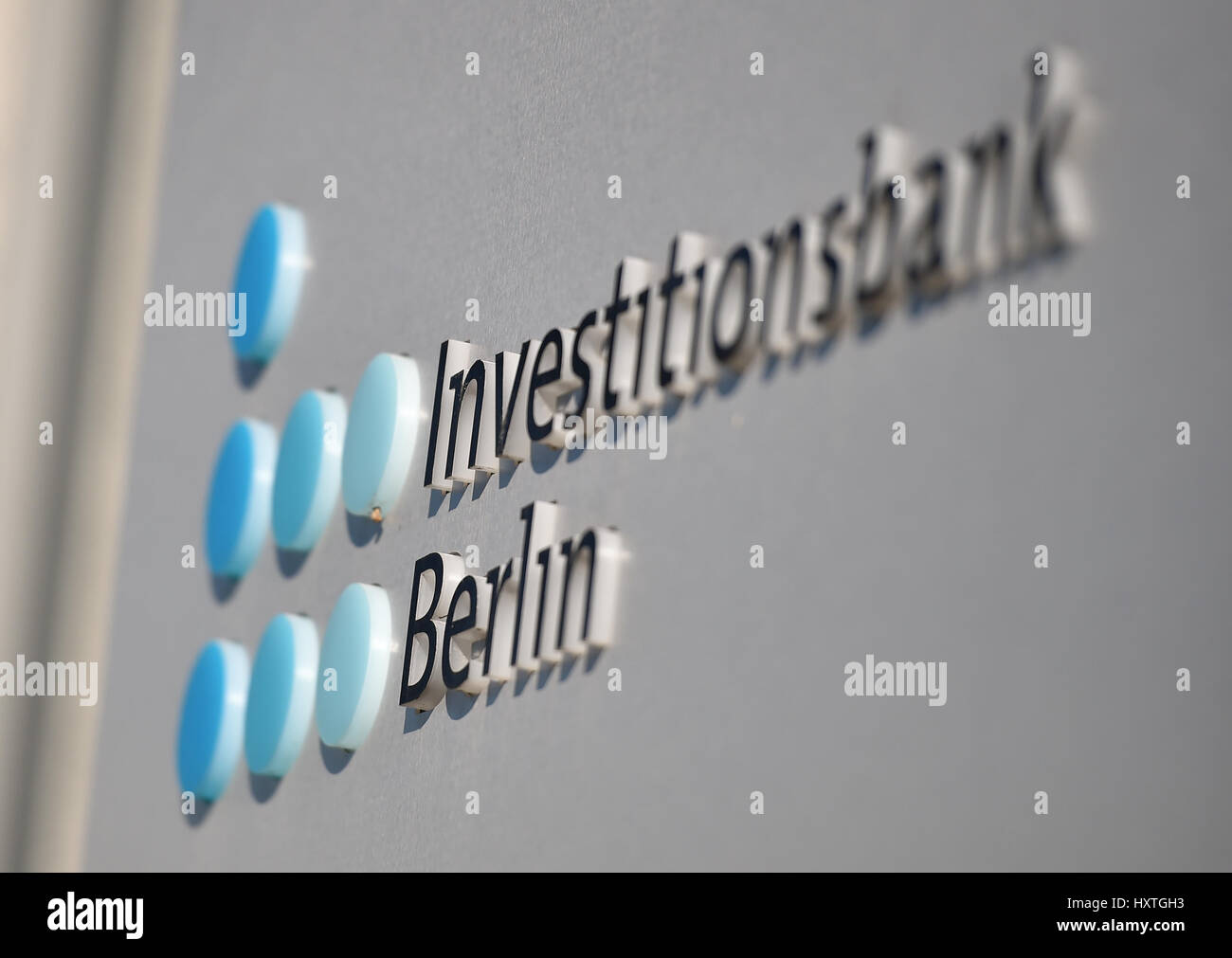 Berlin, Germany. 28th Mar, 2017. The logo of the Investitionsbank ...