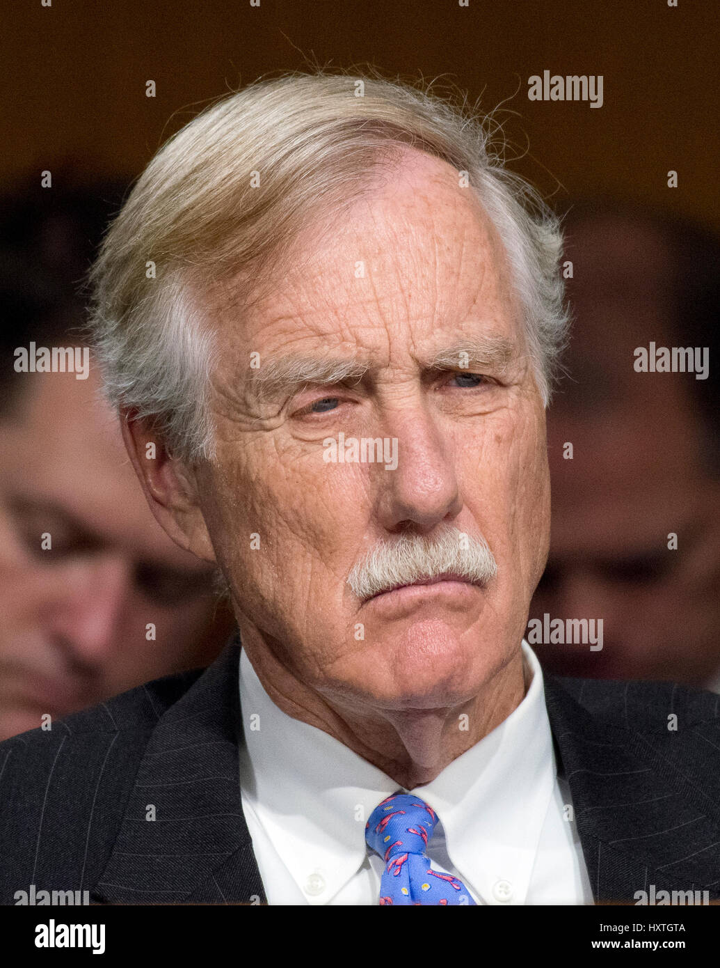 Washington DC, USA. 30th March 2017. United States Senator Angus King ...