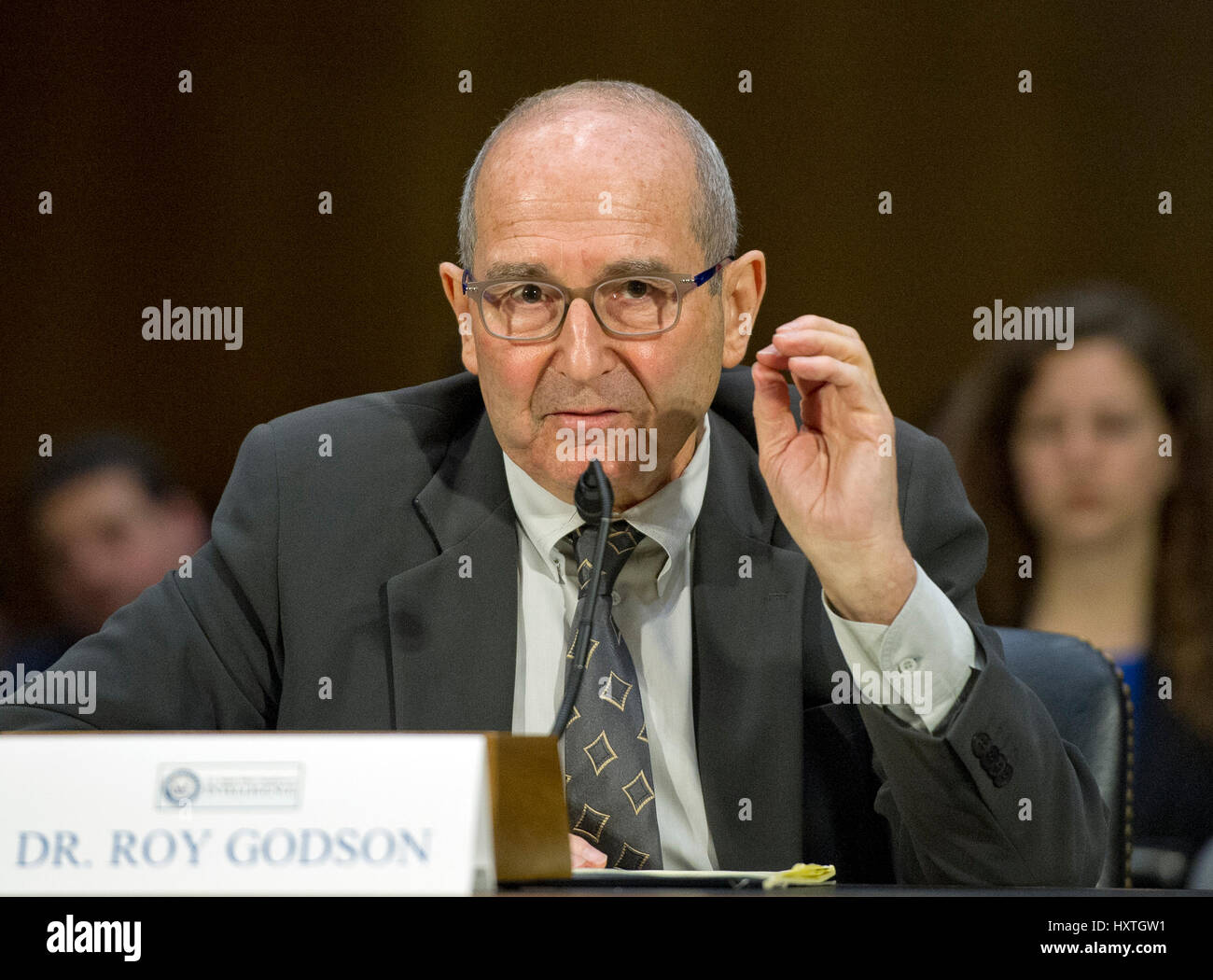 Washington DC, USA. 30th March 2017. Dr. Roy Godson, Professor of ...