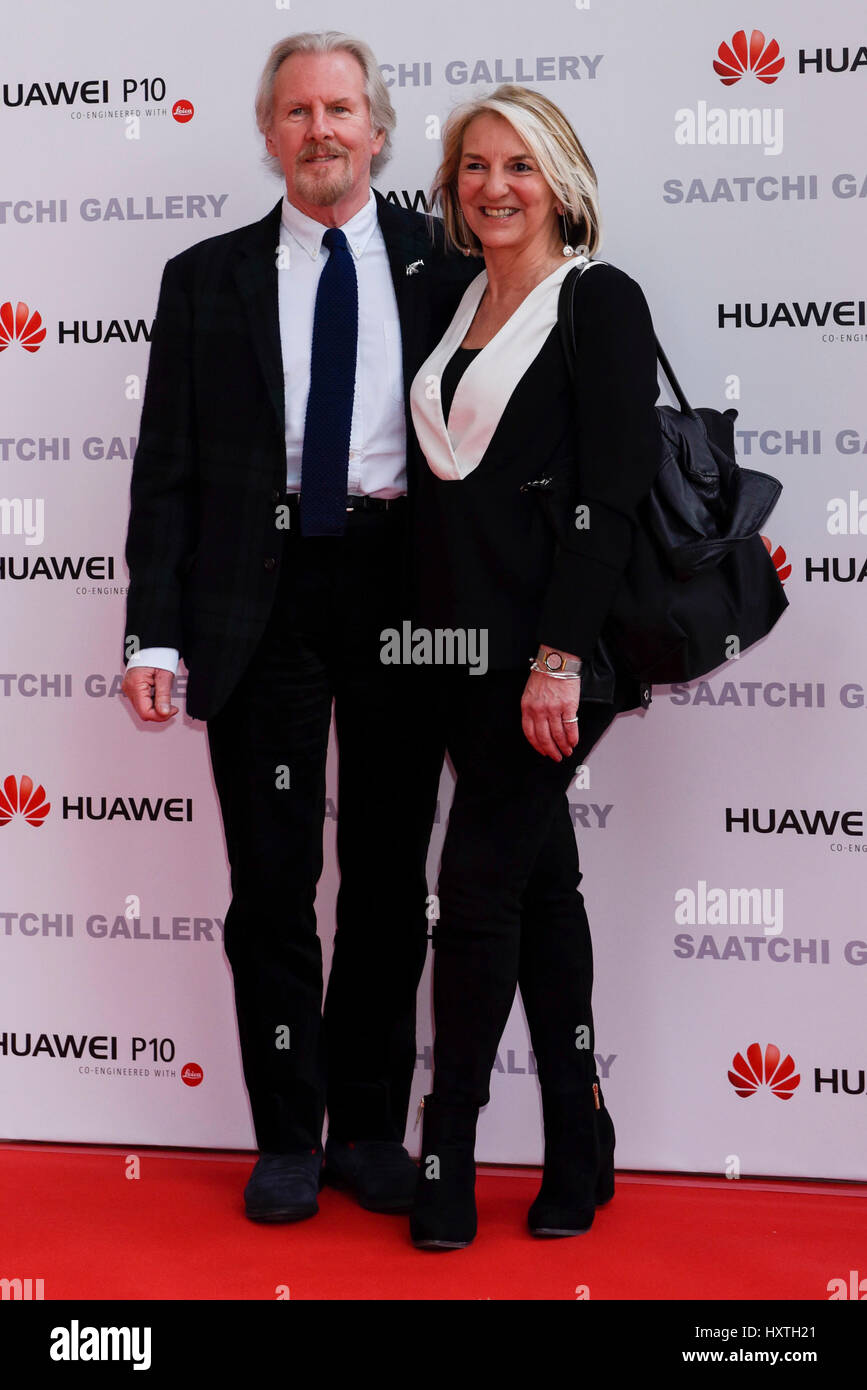 London, UK. 30 March 2017. David Robb, actor, and partner attend the ...