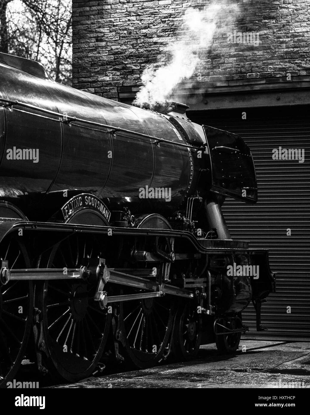 Flying scotsman steam train Black and White Stock Photos & Images - Alamy