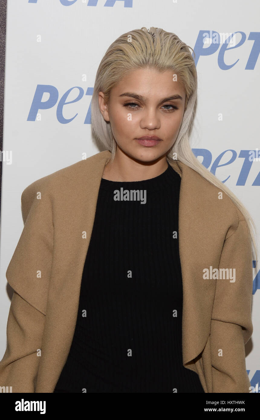 New York, NY, USA. 30th Mar, 2017. Model Amina Blue Unveils New PETA ...