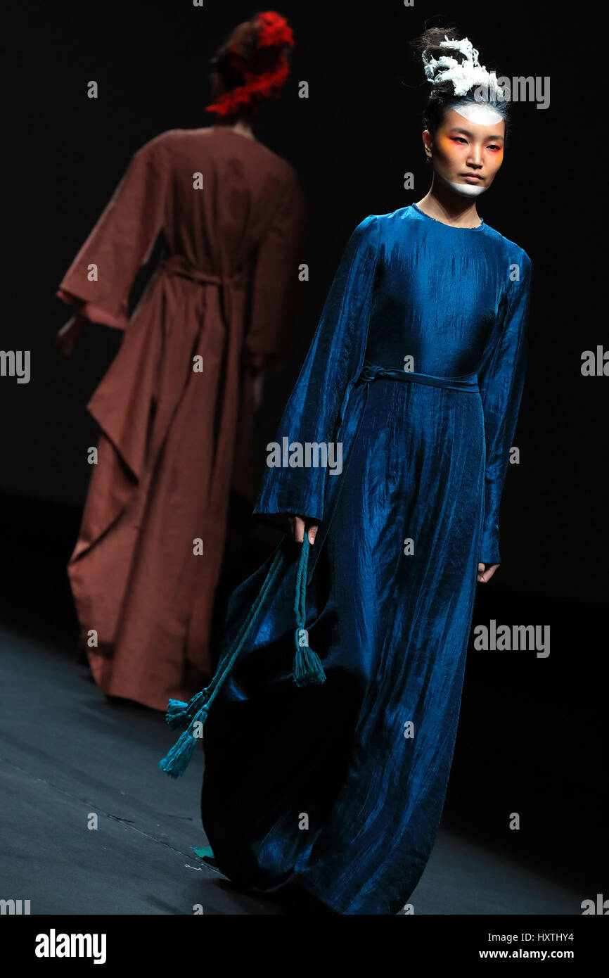 Beijing, China. 30th Mar, 2017. Models present creations at the AJ-Namo ...