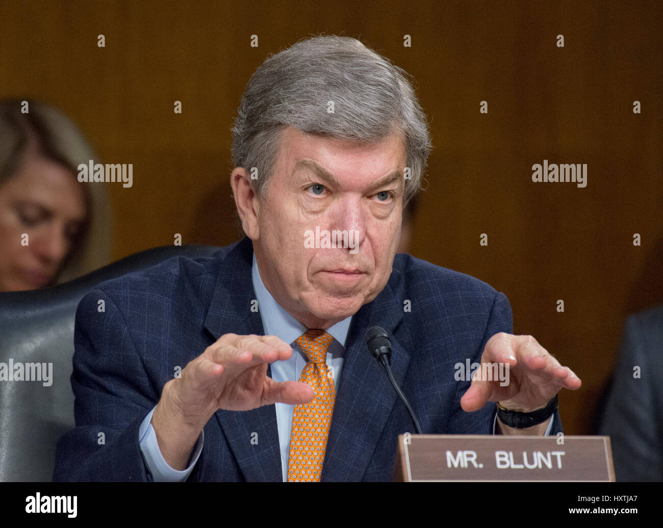 Washington DC, USA. 30th March 2017. United States Senator Roy Blunt ...