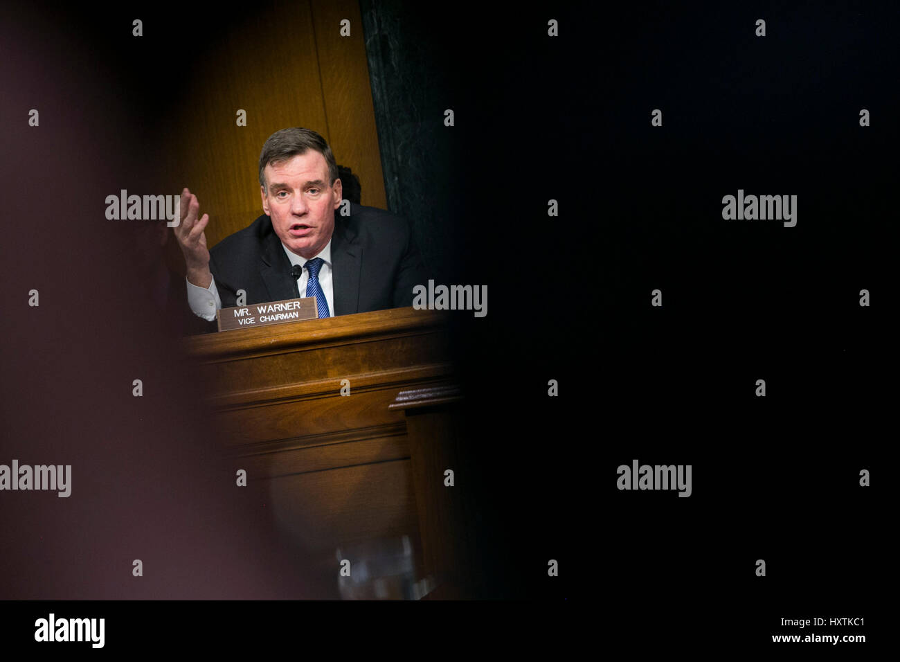 Washington DC, USA. 31st March 2017. Senator Mark Warner, (D-VA ...