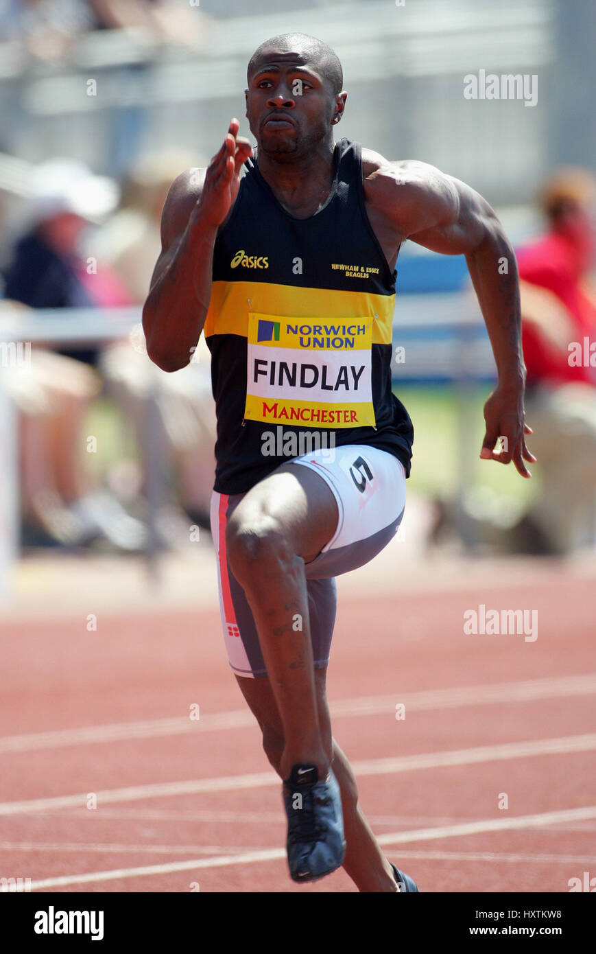 MARK FINDLAY 100 METRES MANCHESTER REGIONAL ARENA MANCHESTER ENGLAND 09 ...