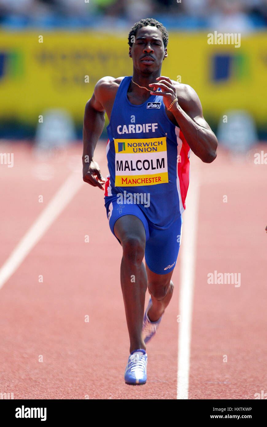 CHRISTIAN MALCOLM 100 METRES MANCHESTER REGIONAL ARENA MANCHESTER ...