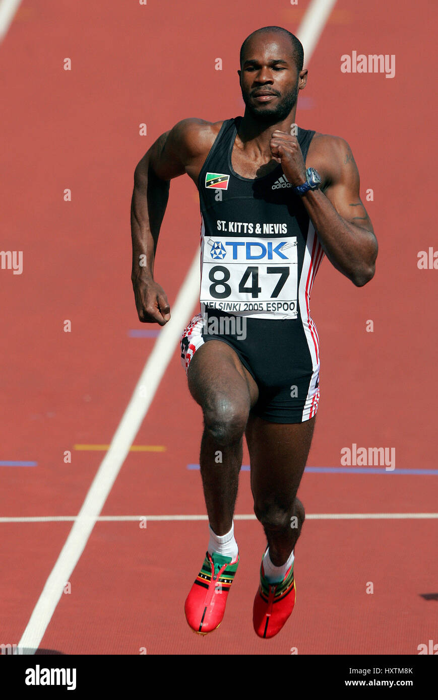 KIM COLLINS 100 METRES ST KITTS AND NEVIS OLYMPIC STADIUM HELSINKI ...