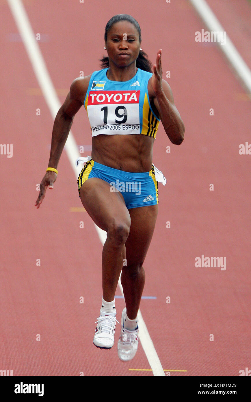 CHANDRA STURRUP 100 METRES BAHAMAS OLYMPIC STADIUM HELSINKI FINLAND 07 ...