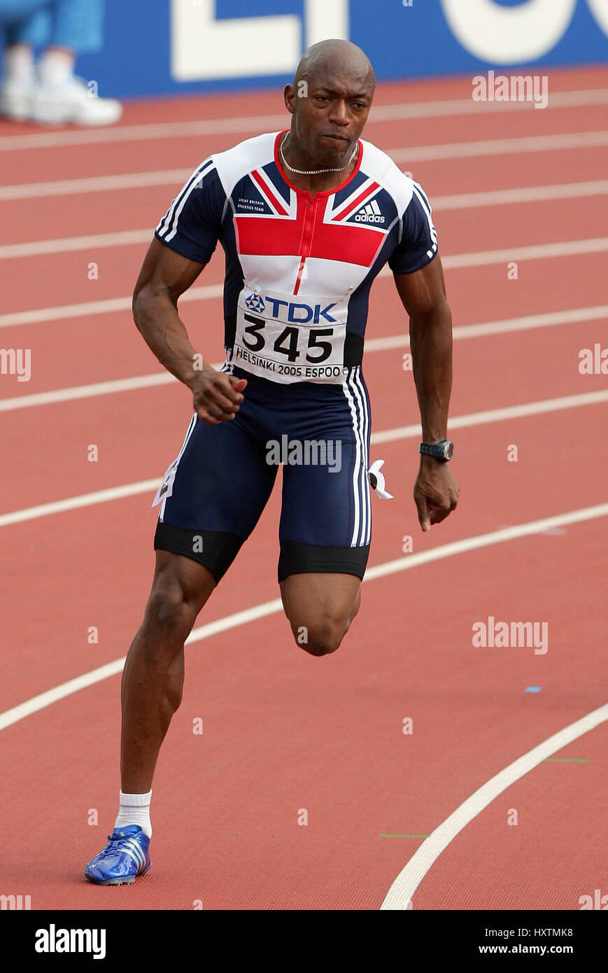 MARLON DEVONISH 200 METRES GREAT BRITAIN OLYMPIC STADIUM HELSINKI FINLAND 09 August 2005 Stock ...