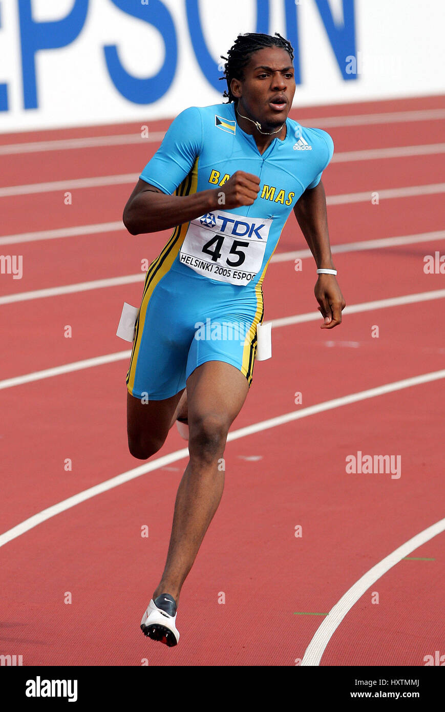 ANDRAE WILLIAMS 400 METRES BAHAMAS OLYMPIC STADIUM HELSINKI FINLAND 09 ...