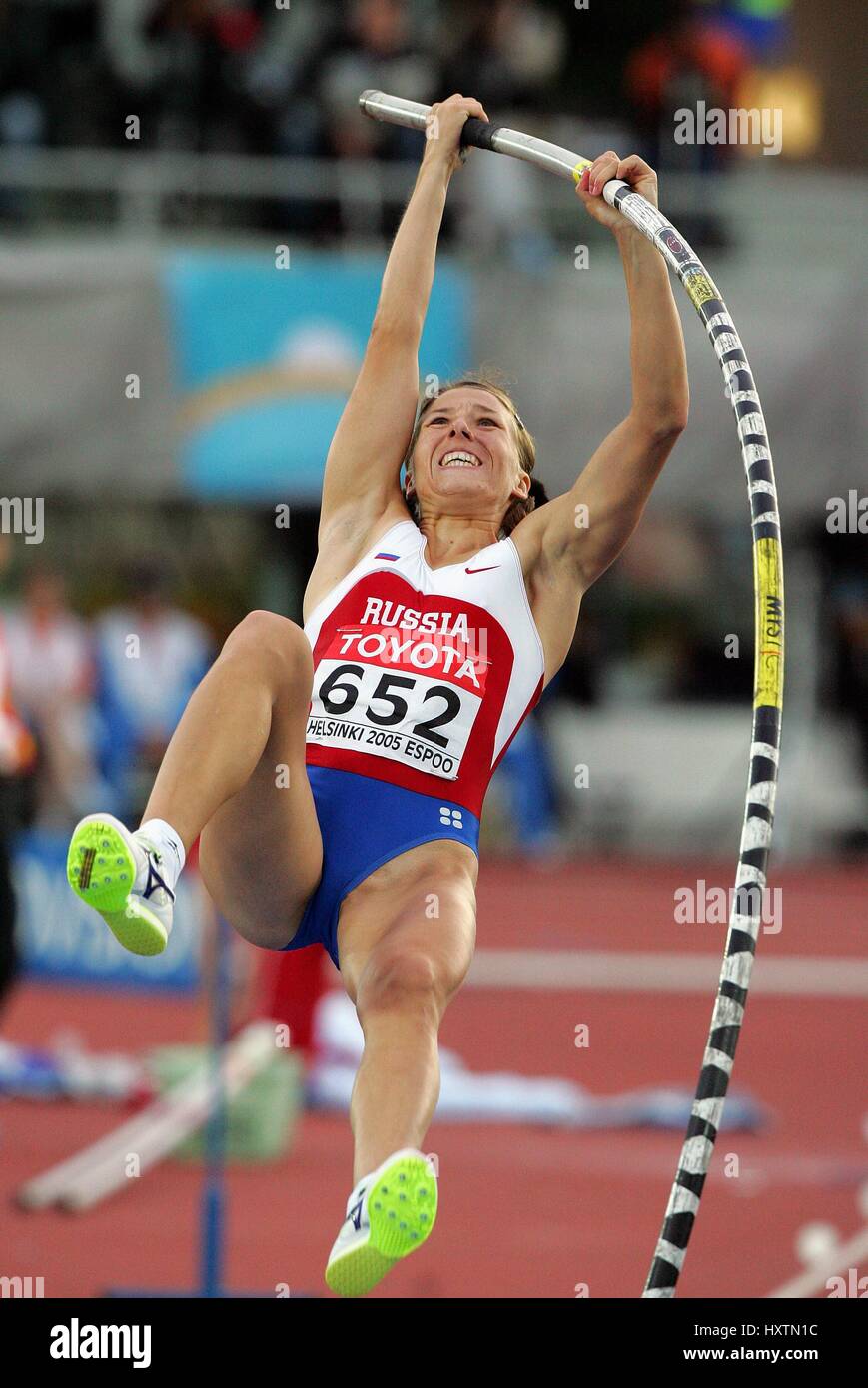 TATYANA POLNOVA POLE VAULT RUSSIA OLYMPIC STADIUM HELSINKI FINLAND 12 ...