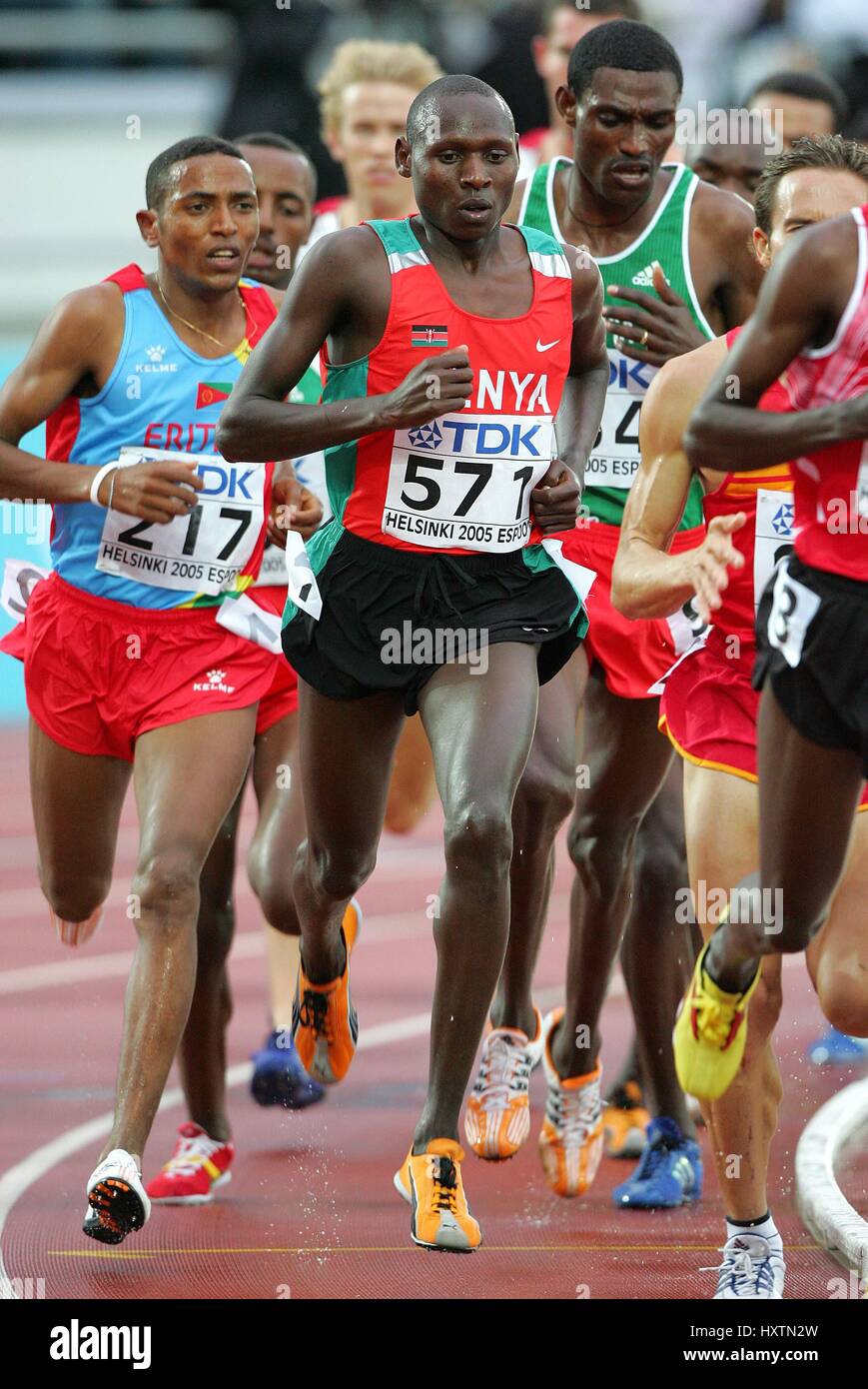 ISAAC KIPRONO SONGOK 5000 METRES KENYA OLYMPIC STADIUM HELSINKI FINLAND ...