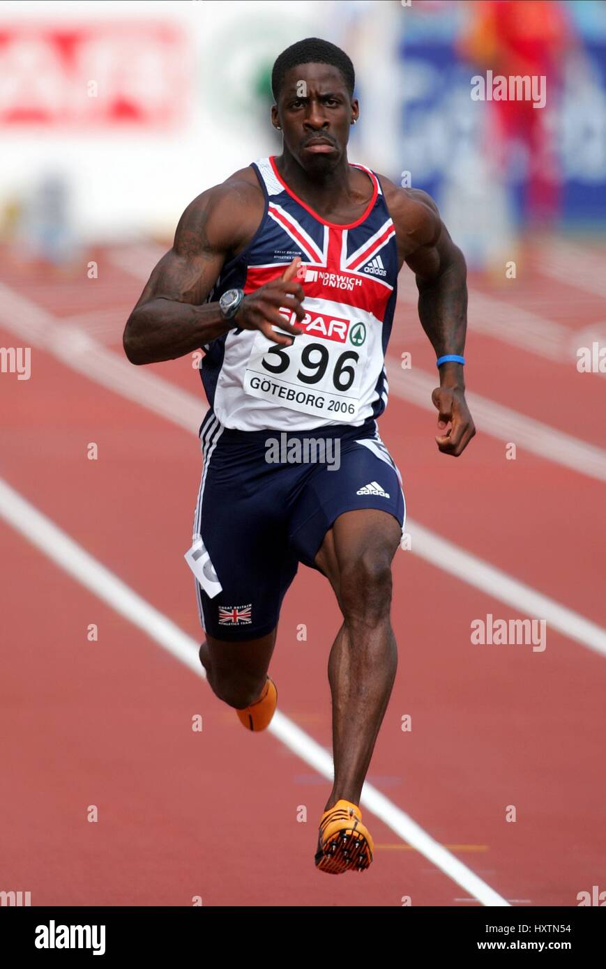 DWAIN CHAMBERS 100 METRES ULLEVI STADIUM GOTEBORG SWEDEN 07 August 2006 ...