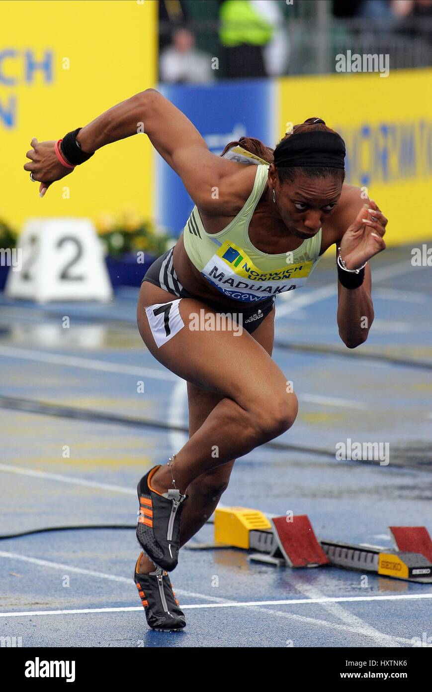 JOICE MADUAKA 100 METRES SCOTSTOUN STADIUM GLASGOW SCOTLAND 03 June 2007 Stock Photo - Alamy
