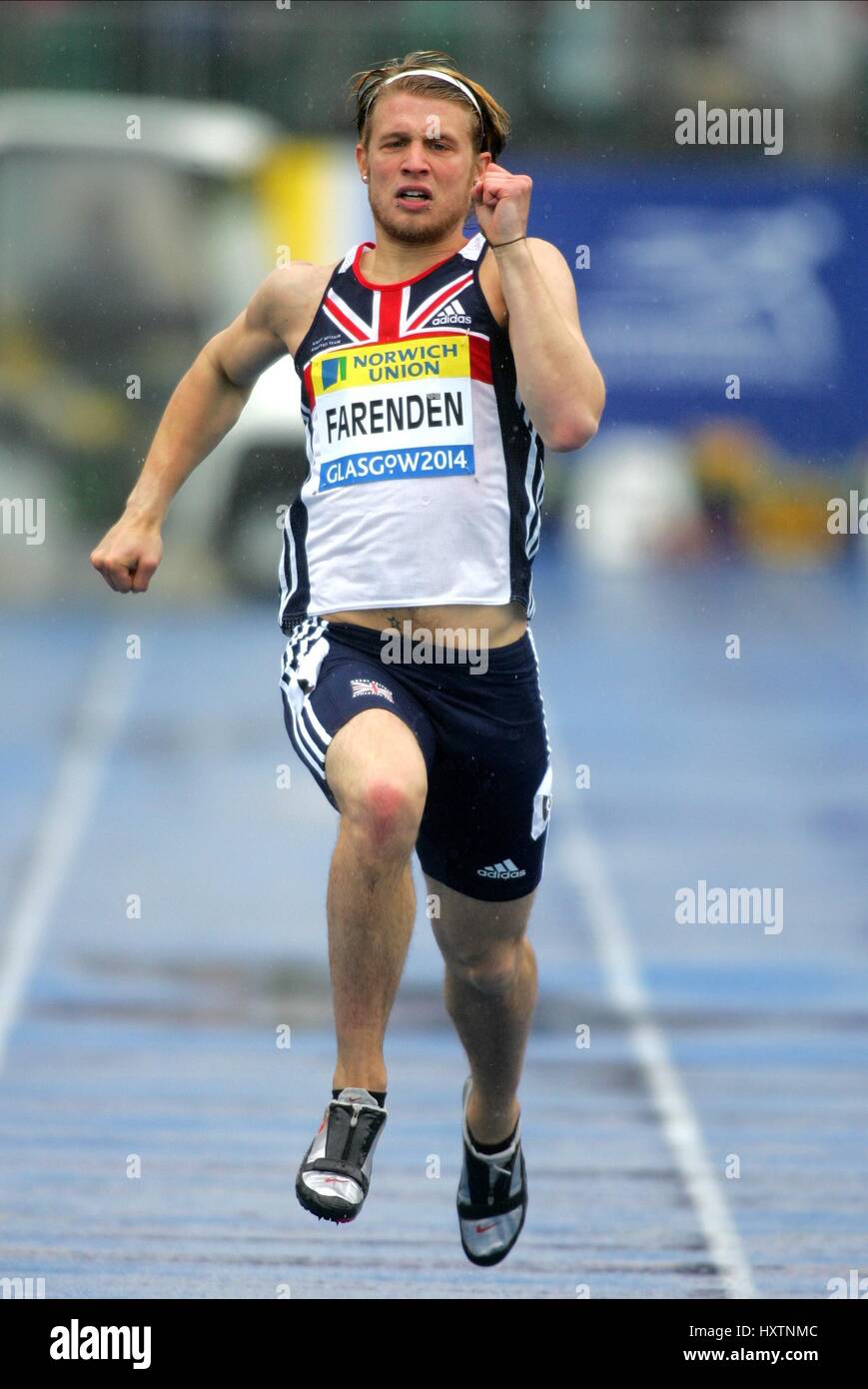 SIMON FARENDEN 100 METRES SCOTSTOUN STADIUM GLASGOW SCOTLAND 03 June 2007 Stock Photo - Alamy