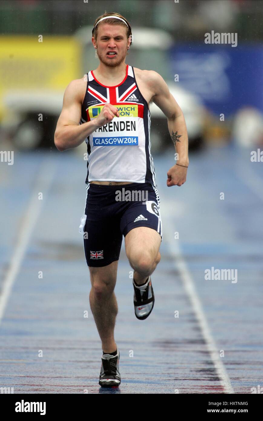 SIMON FARENDEN 100 METRES SCOTSTOUN STADIUM GLASGOW SCOTLAND 03 June 2007 Stock Photo - Alamy