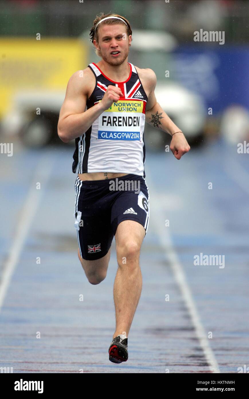 SIMON FARENDEN 100 METRES SCOTSTOUN STADIUM GLASGOW SCOTLAND 03 June 2007 Stock Photo - Alamy