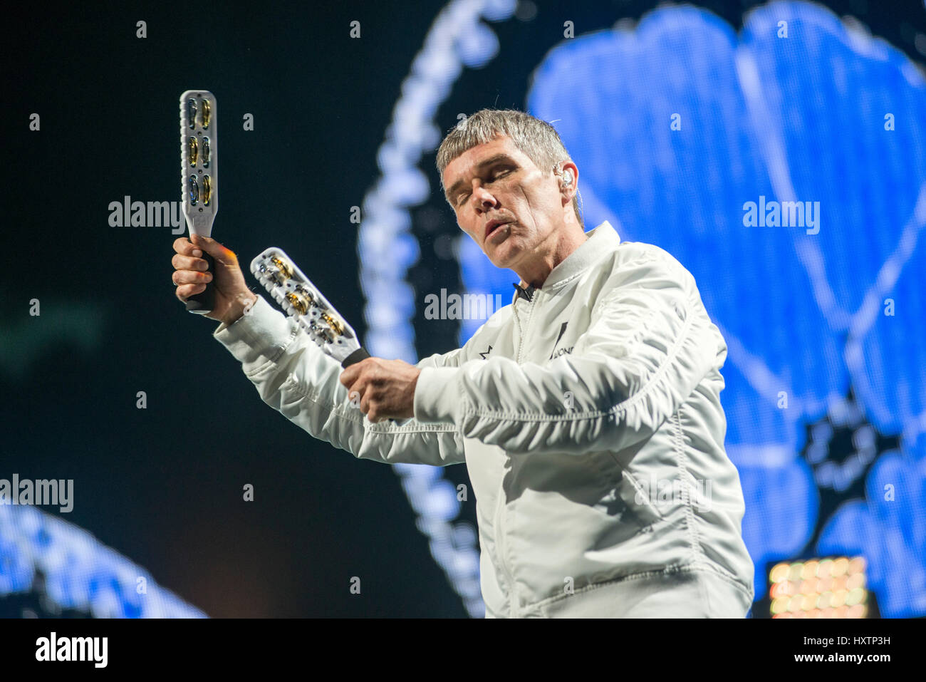 Ian Brown of the Stone Roses headlines the main stage on Day 1 of the T ...