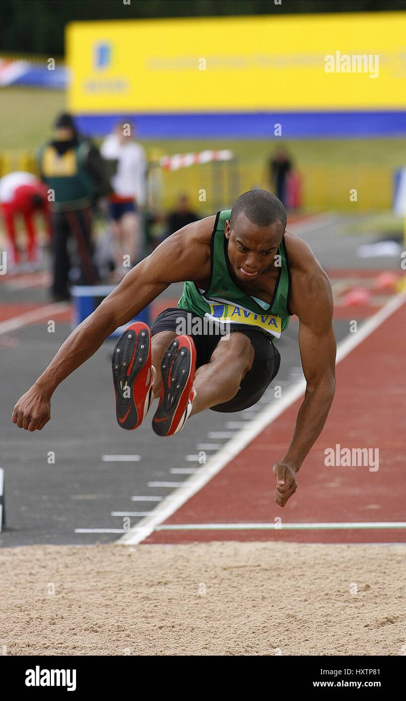 JACOB BROWN LONG JUMP ALEXANDER STADIUM BIRMINGHAM ENGLAND 12 July 2008 ...
