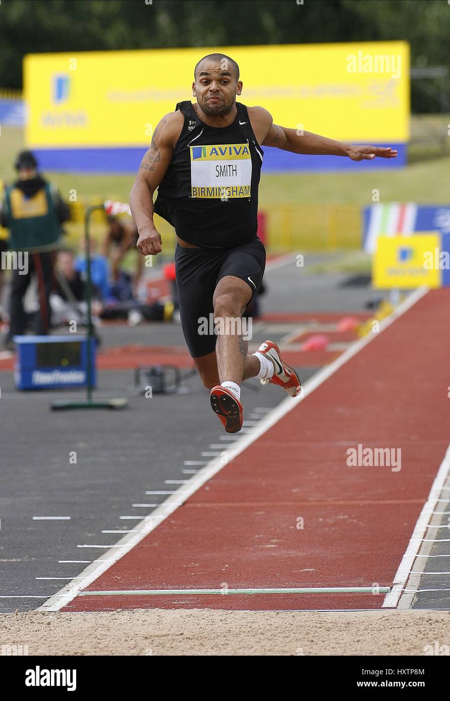 LEIGH SMITH LONG JUMP ALEXANDER STADIUM BIRMINGHAM ENGLAND 12 July 2008 ...