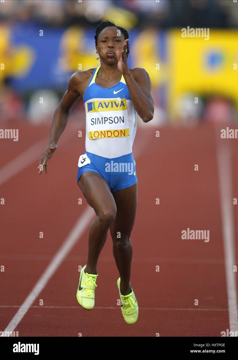 SHERONE SIMPSON 200 METRES CRYSTAL PALACE LONDON ENGLAND 25 July 2008 ...