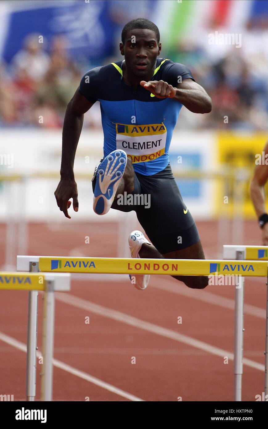KERRON CLEMENT 400 METRES HURDLES CRYSTAL PALACE LONDON ENGLAND 26 July ...