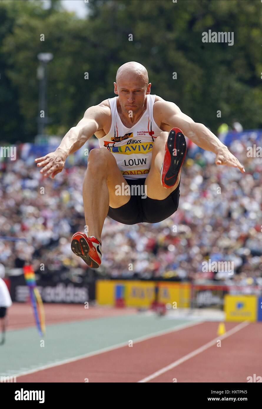 STEPHAN LOUW LONG JUMP CRYSTAL PALACE LONDON ENGLAND 26 July 2008 Stock ...