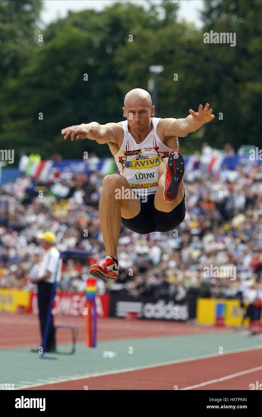 STEPHAN LOUW LONG JUMP CRYSTAL PALACE LONDON ENGLAND 26 July 2008 Stock ...