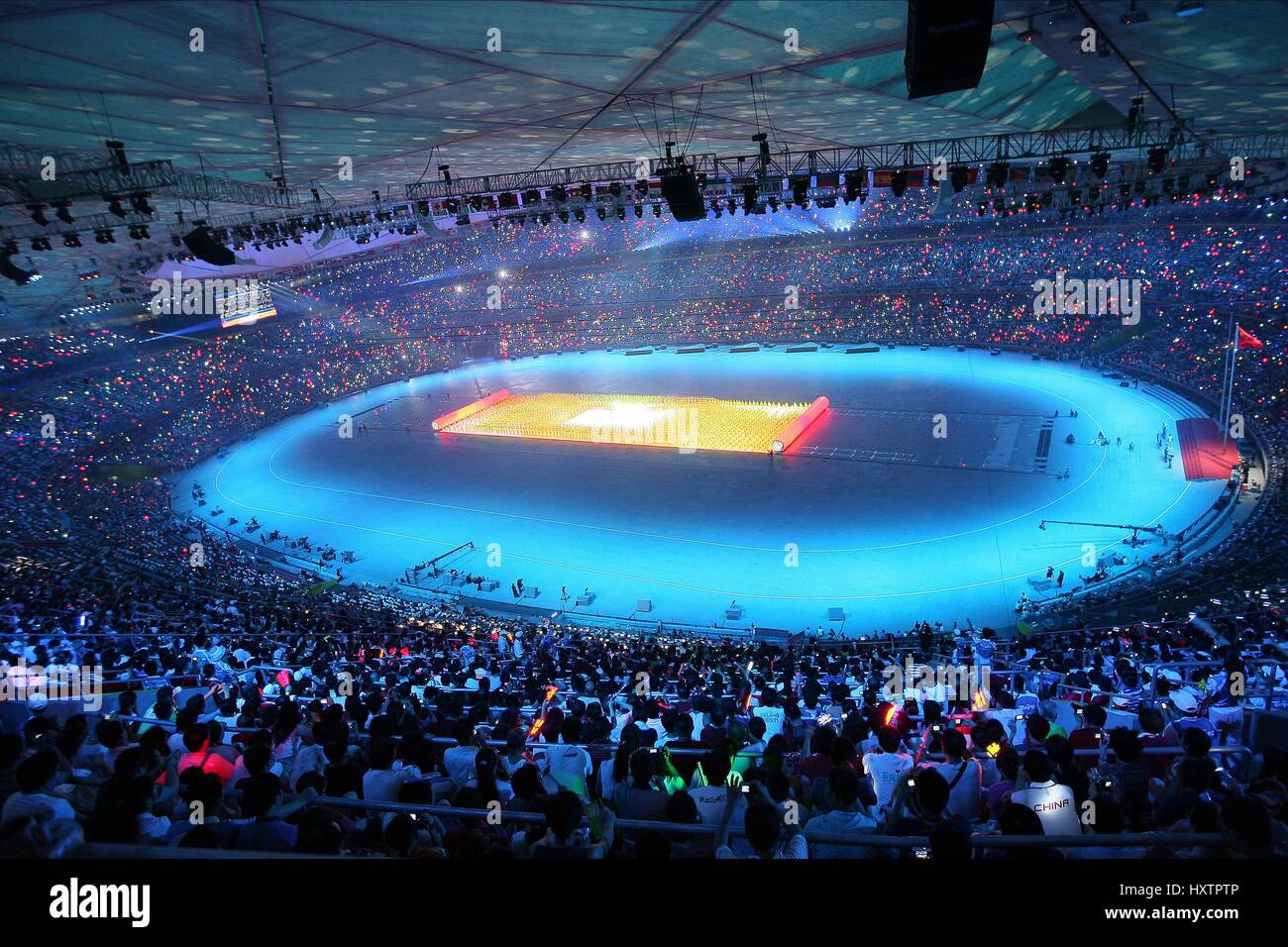 INSIDE THE BIRDS NEST OPENING CEREMONY OLYMPIC STADIUM BEIJING CHINA 08 ...